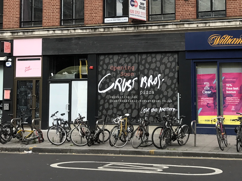 Crust Bros pizza restaurant in Waterloo Road SE1